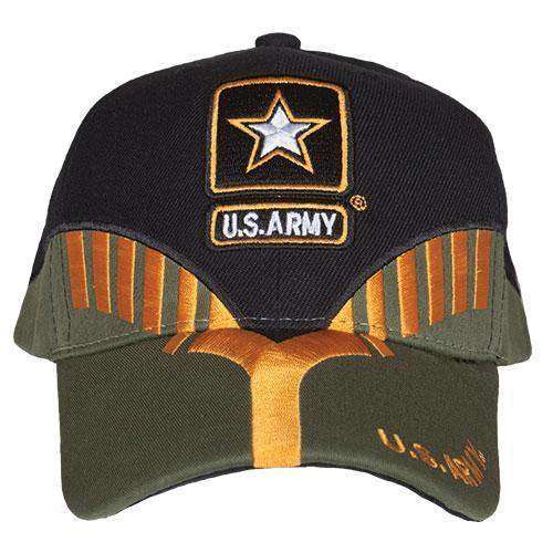 Black/Olive Drab Embroidered Heritage Army Ball Cap - Adjustable back ...