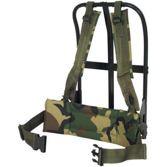 Black/Woodland Camouflage LC-1 ALICE Field Pack Frame - Fits Medium ...
