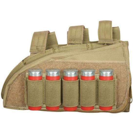 Coyote Brown Right Butt Stock Padded Shotgun Cheek Rest Pad - Tactical ...