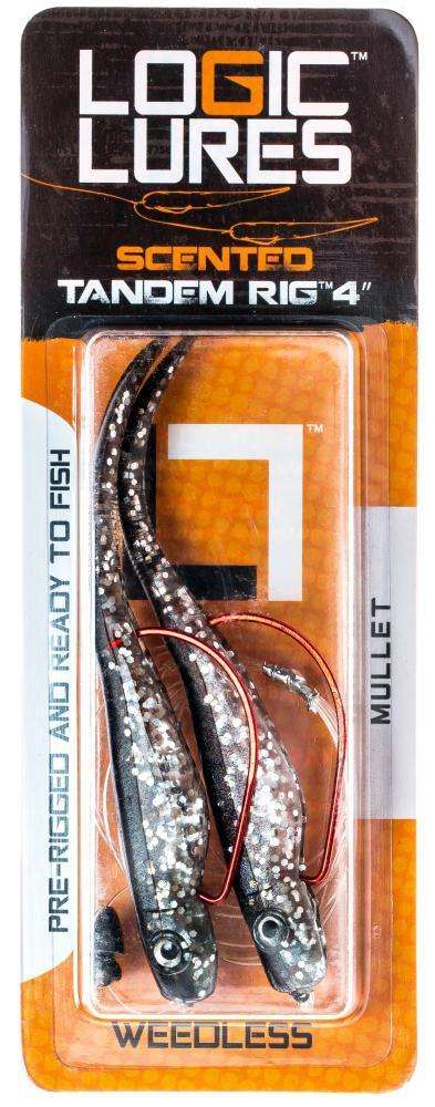 Logic Lures Mullet Tandem Rig - Realistic Swimming Action/Realistic 3D ...