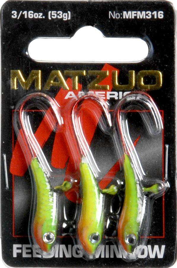 Matzuo Firetiger Feeding Minnow 3 Pack 3/16'' - Realistic Body & Eye ...