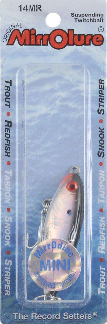 MirrOlure Black Back/White MirrOdine Mini Lure - Natural 3D Eyes at ...