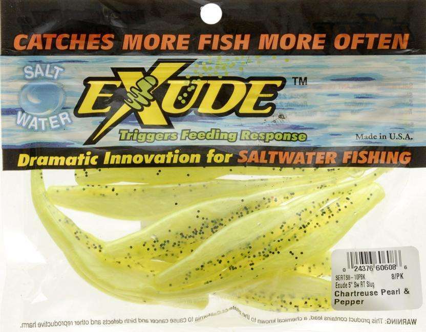 Mister Twister Chartreuse Exude Slug Lure 8 Pack 5'' - USA Made ...