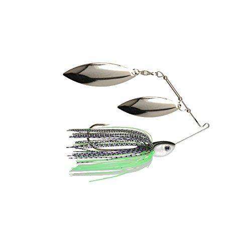 Pepper Custom Baits Green Shimmer Shad Double Willow Spinnerbait 1/2 ...