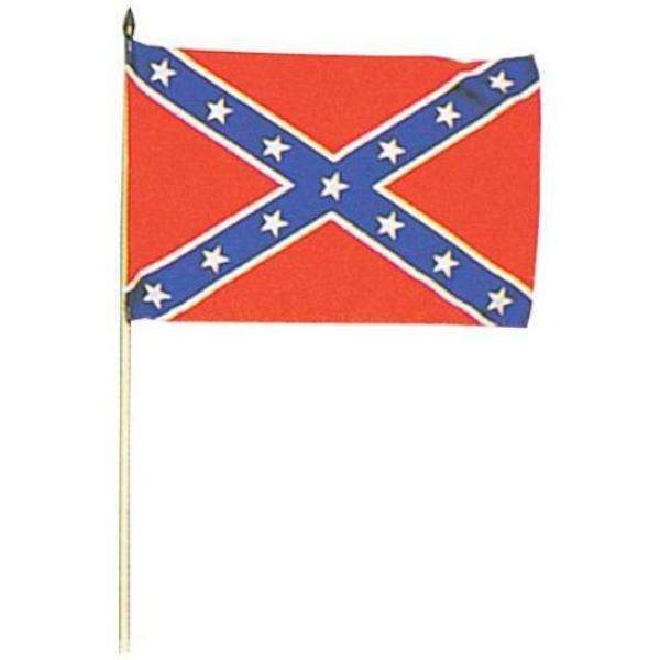 RED/WHITE/BLUE REBEL SOUTH CONFEDERATE STICK FLAG - Vibrant Colors ...