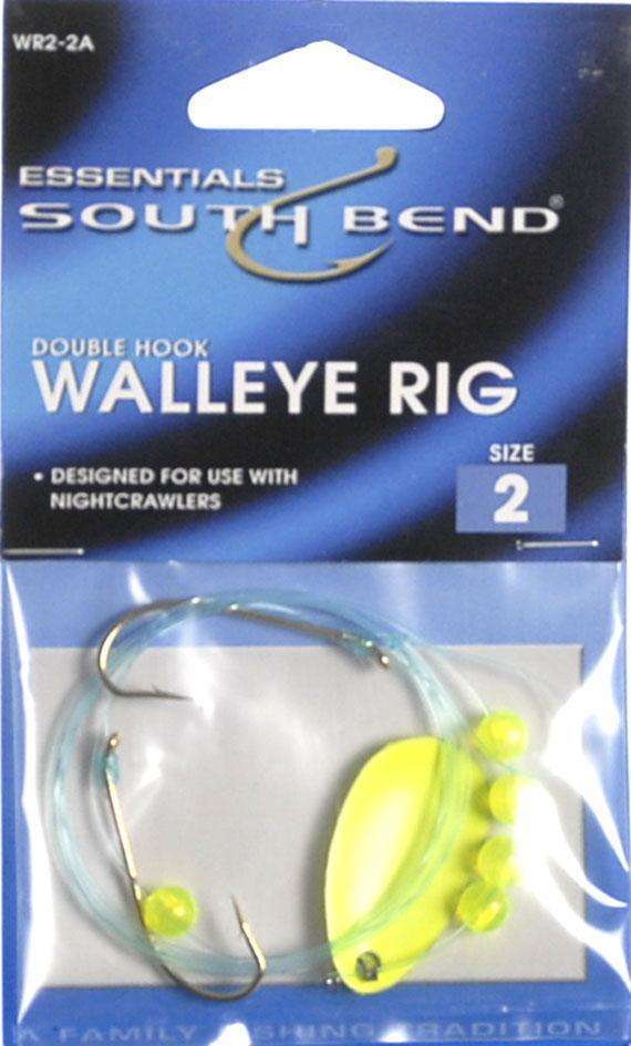 South Bend Double Hook Walleye Rig Size 2 - Designed for Use w ...
