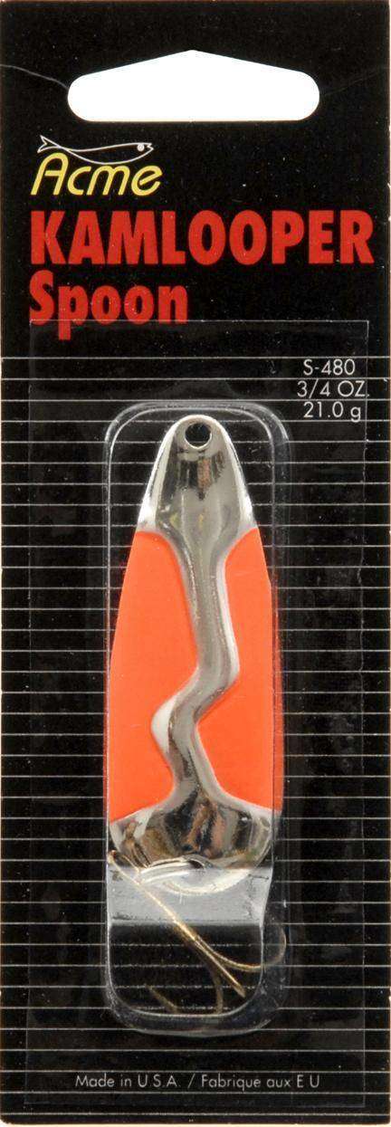 Acme Yellow/Red/Nickel Kamlooper Spoon .75 Ounce - High Weight/Profile ...