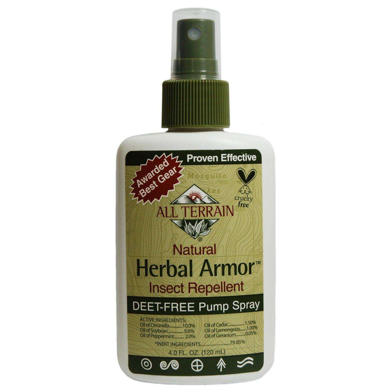 All Terrain Herbal Armor Insect Repellent Pump Spray 4 Ounce OZ - Deet ...