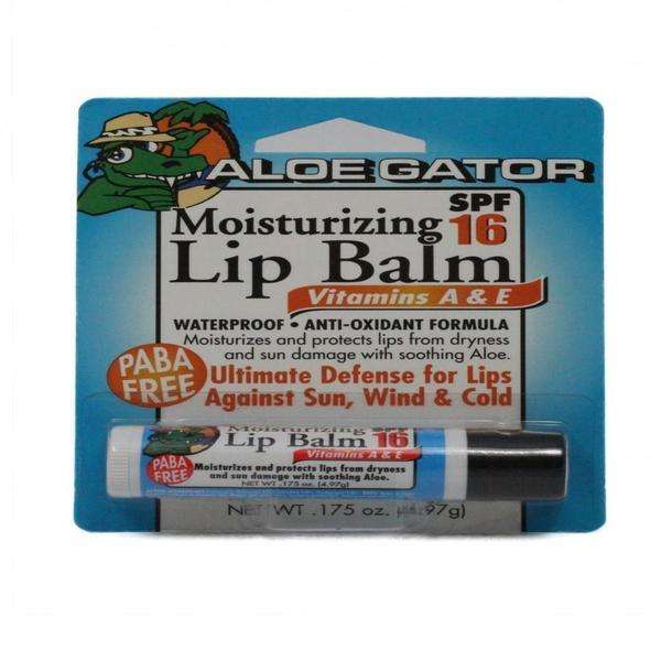 Aloe Gator Moisturizing Lip Balm SPF16 - PABA Free/Sun/Wind Protection ...