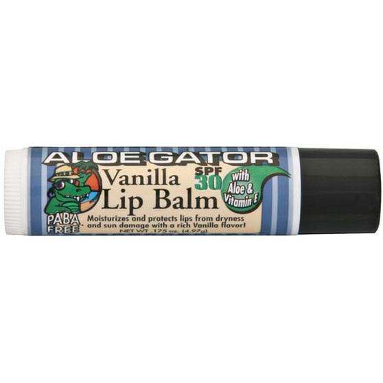 Aloe Gator Vanilla Lip Balm SPF 30 - Medicated, Paba Free, Wind ...