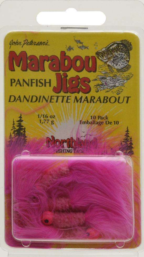 Apex Pink Marabou Jig 1/16 Ounce 10 Pack - Ideal Panfish/walleye/other ...