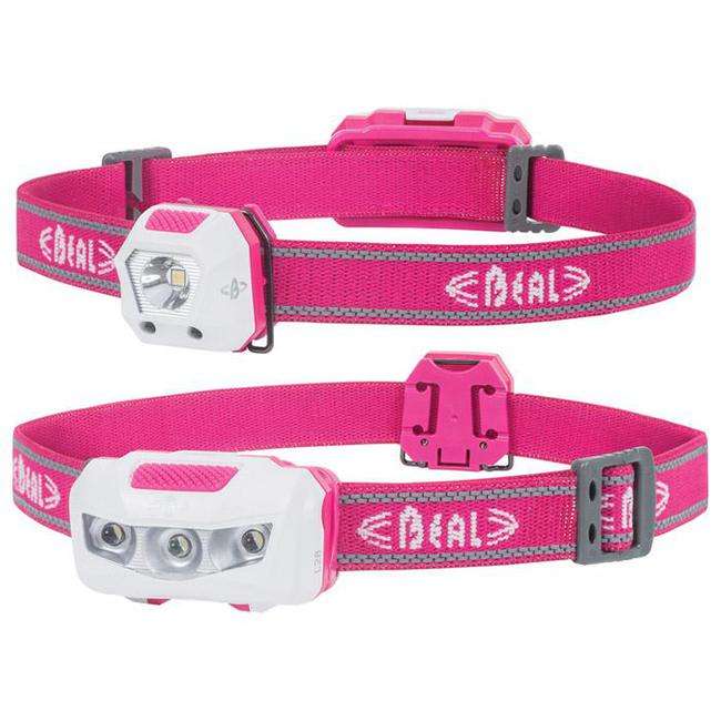 Beal Pink Be Visi Headlamp - 360-Degree Reflective Band, Two Light ...