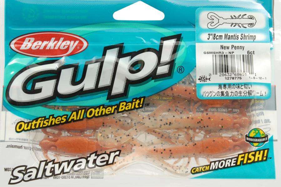 Berkley New Penny Mantis Shrimp Gulp Bait 3'' - Saltwater/Biodegradable ...