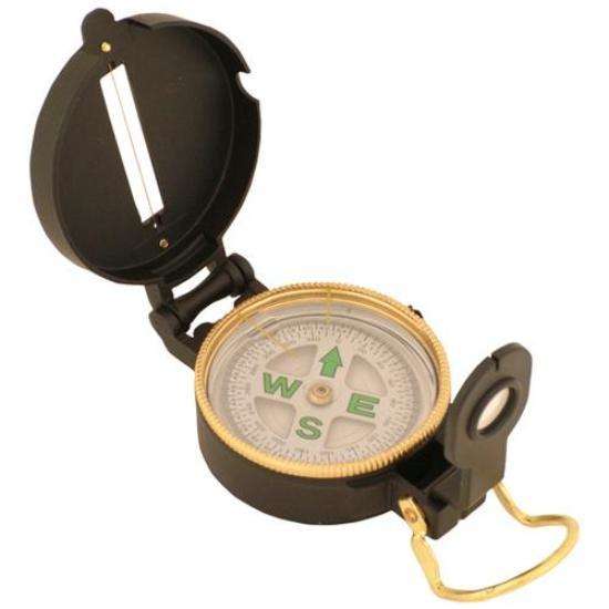 Black Outdoor/Survival Lensatic Compass - Impact Plastic Case/Liquid ...