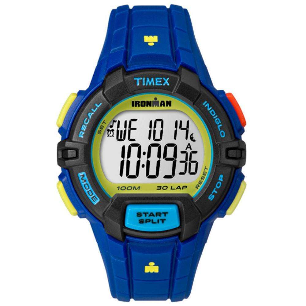 Blue Color Block Ironman Rugged 30 Full- Size Watch - Indiglo Night ...