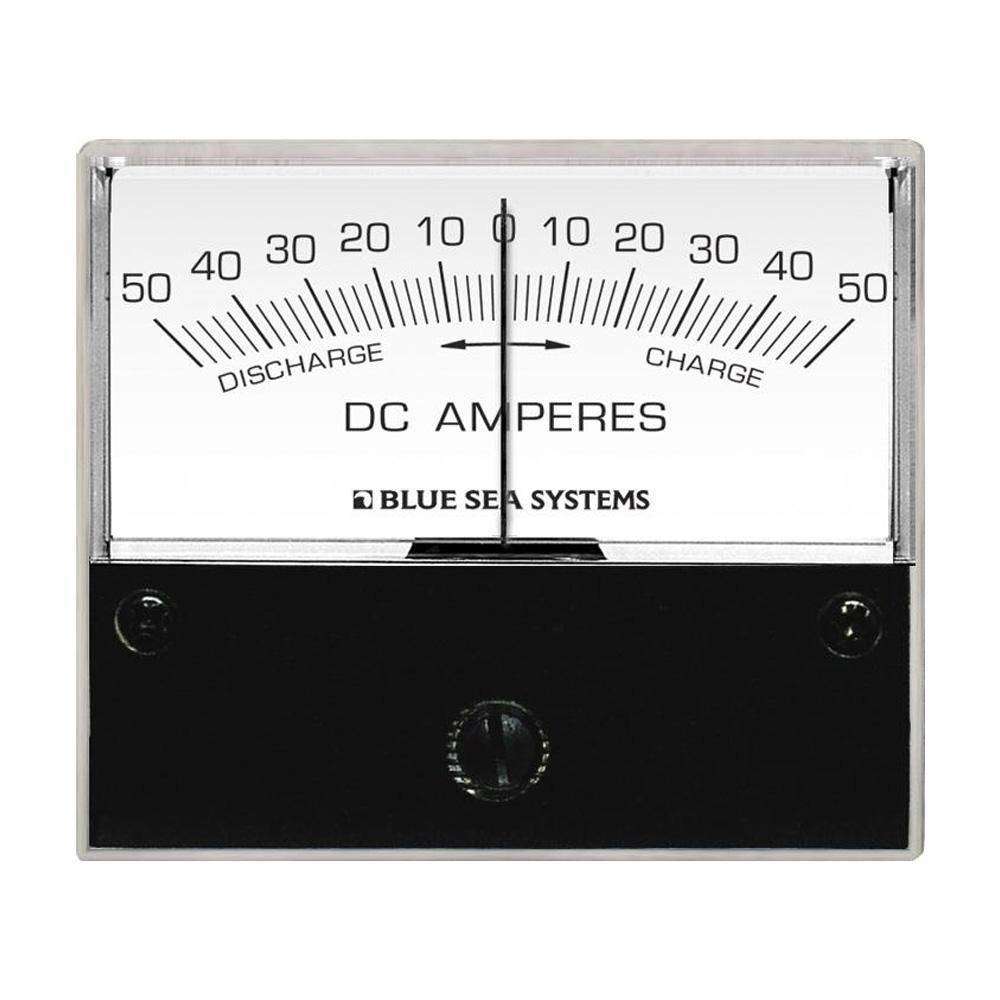Blue Sea 8252 DC Zero Center Analog Ammeter - Simple 2-Wire Connection ...