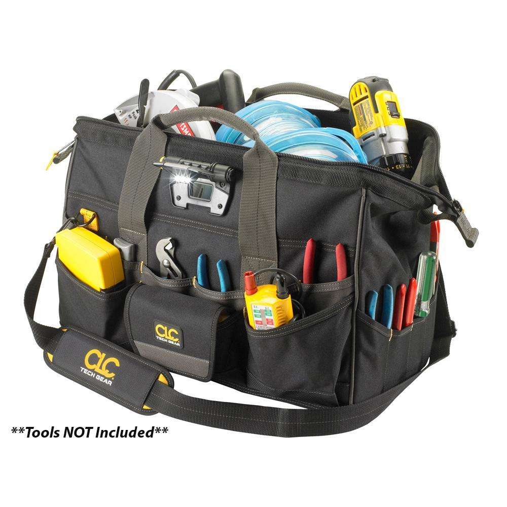 CLC L232 Tech Gear LED Lighted 18'' BigMouth Tool Bag - Built-In LED ...