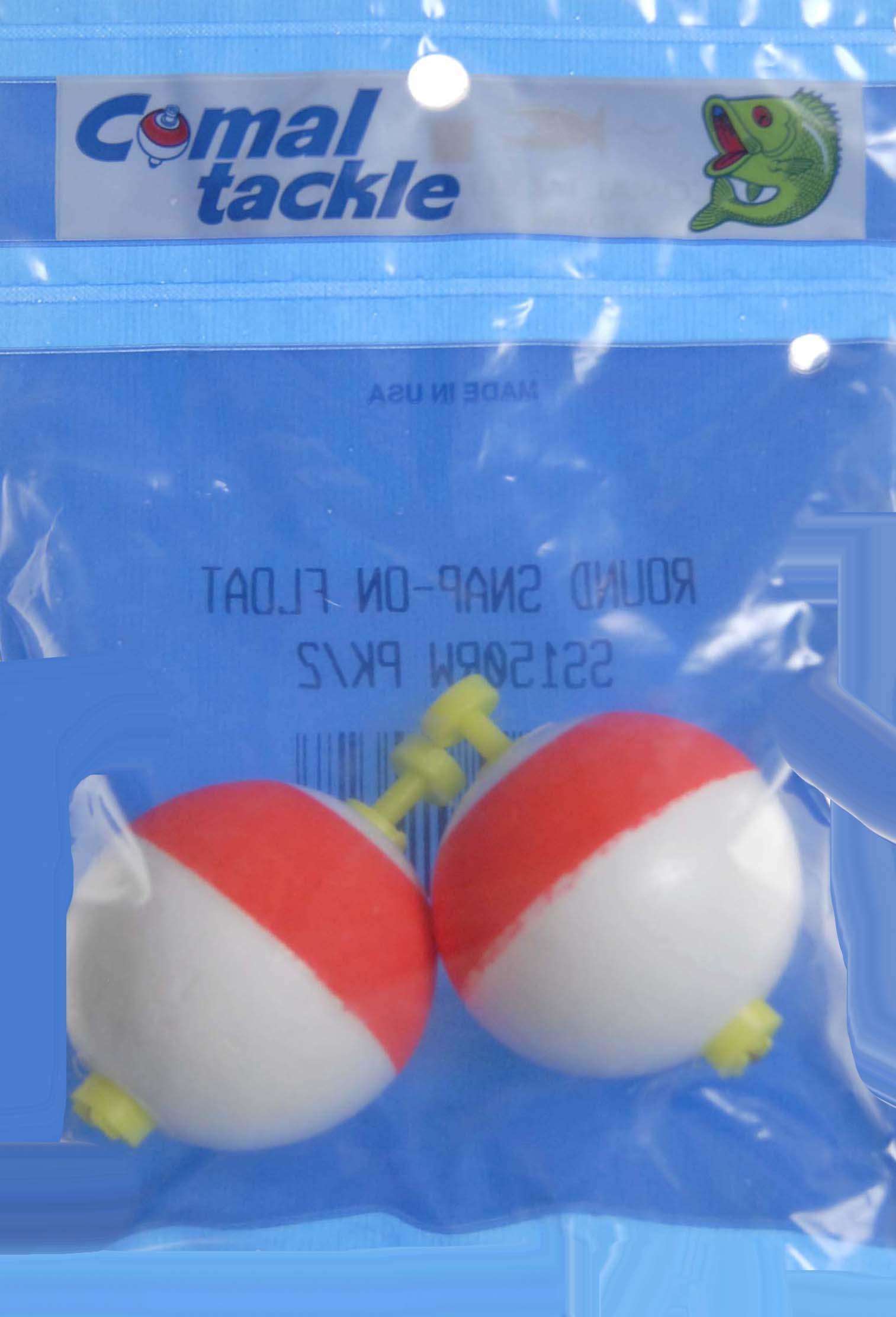 Comal Tackle Red/White Round Unweighted Snap On Float 1.5'' - High ...