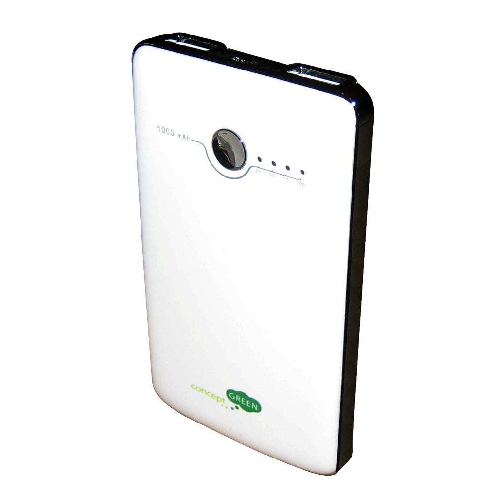 Concept White Green Battery Portable Charger - 5000mah/dual Usb at ...
