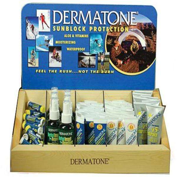 Dermatone White Pine Display w/5 Compart - Aloe/Vitamins/Moisturizing ...