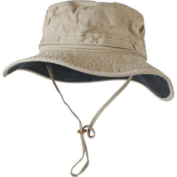 Dorfman Pacific Khaki Boonie Hat Medium - Garment Washed Twill Boonie ...
