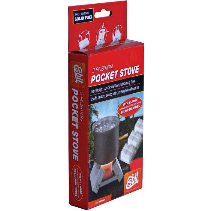 Esbit Pocket Stove w/6 Fuel Cubes - Compact Cooking Stove, Camping ...