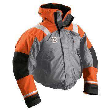 First Watch Orange/Grey AB-1100 Flotation Bomber Jacket Large - High ...