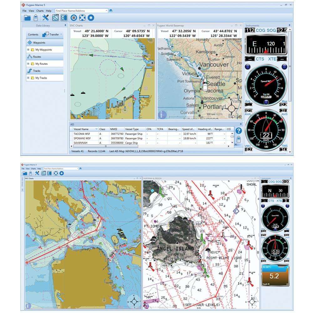 Fugawi Marine 5 PC Navigation Software - Intuitive Route Navigation ...