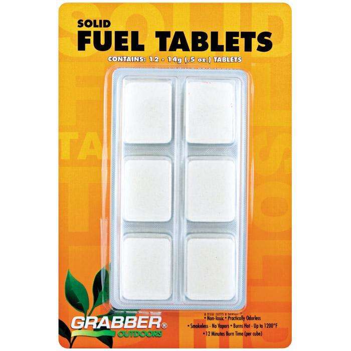 Grabber Outdoors Solid Fuel Tablets 12 Piece - Non Toxic, Odorless ...
