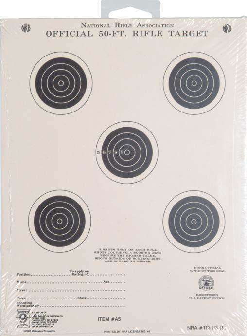 Hoppe's Official 50' Rifle Target - National Rifle Association, High ...