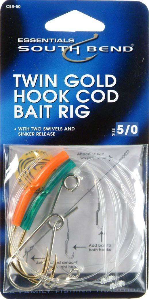 Hurricane Twin Hook Cod Bait Rig Size 5/0 - Barrel Swivel/Sinker ...