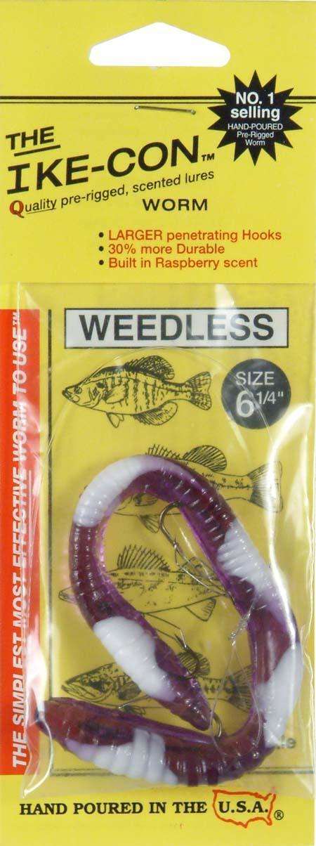 Ike Con Grape/White Tail Weedless Worm Lure 6.75'' - No.1 Selling ...