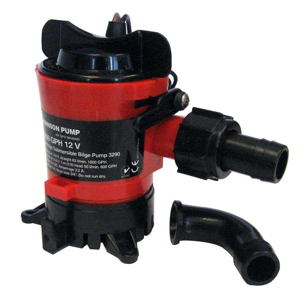 Johnson Pump 1000 GPH Bilge Pump 3/4'' 12V Dura Ports - Marine Plumbing ...