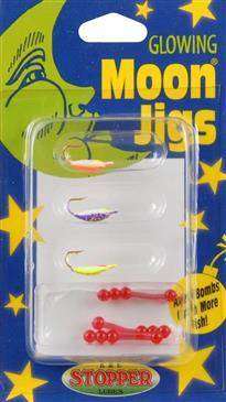 K&E Tackle Assorted Moon Glitter Glow Jig Medium Size 10 - High Quality ...