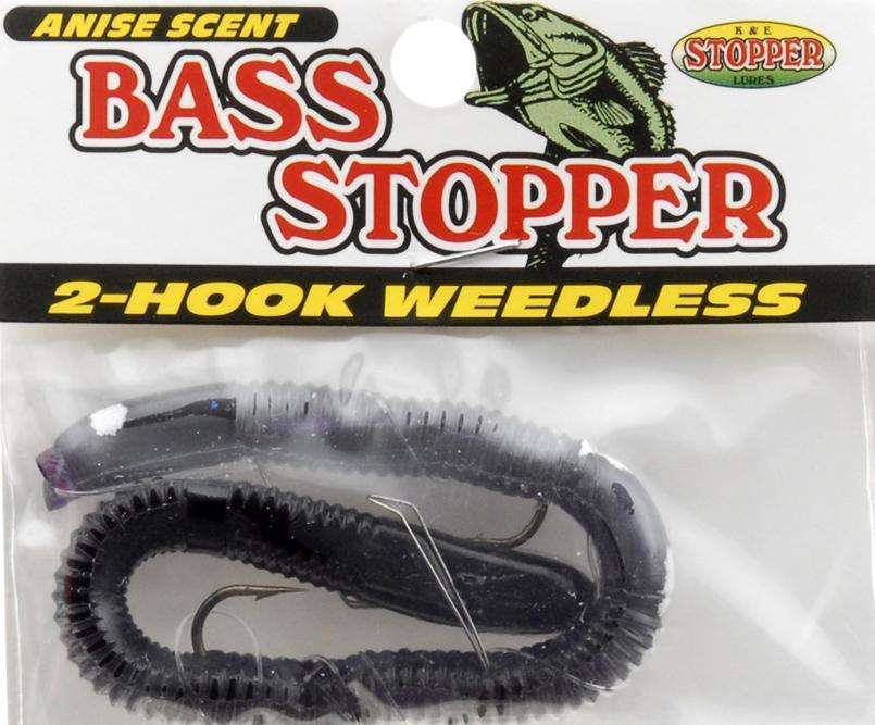 K & E Tackle Natural Stripper Weedless Worm 2-Hook - Anise Scented Worm ...
