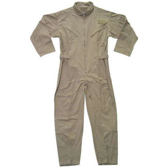 Khaki Tan Sand USAF AIR FORCE ZIPPERED FLIGHTSUIT - Velcro Adjustable ...
