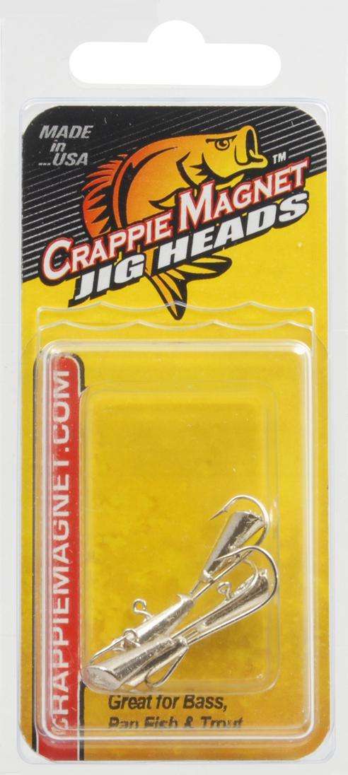 Leland Lure Silver/Pearl Crappie Magnet Jig Head 1/32 Ounce - USA Made ...