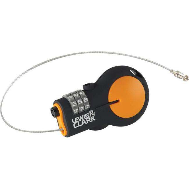 Lewis N. Clark Retractable Cable Lock - Resettable 3-Dial Combination ...