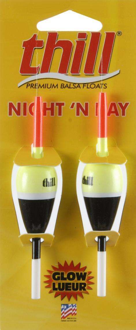 Lindy Black Thill Night 'N Day Glow Float 2 Pack 7/8'' - Premium Balsa ...