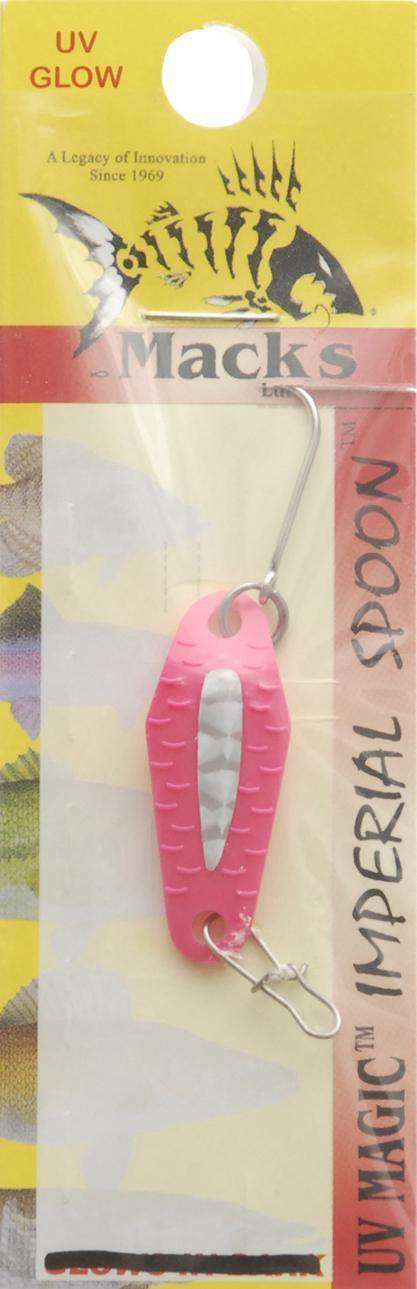 Mack'S Lure Pink Imperial Spoon - Uv Glow, Fishing Accessory, High ...