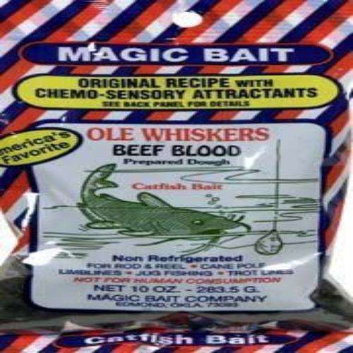 Magic Bait Ole Whiskers Blood Catfish Bait - Prepared Dough Beef Blood ...