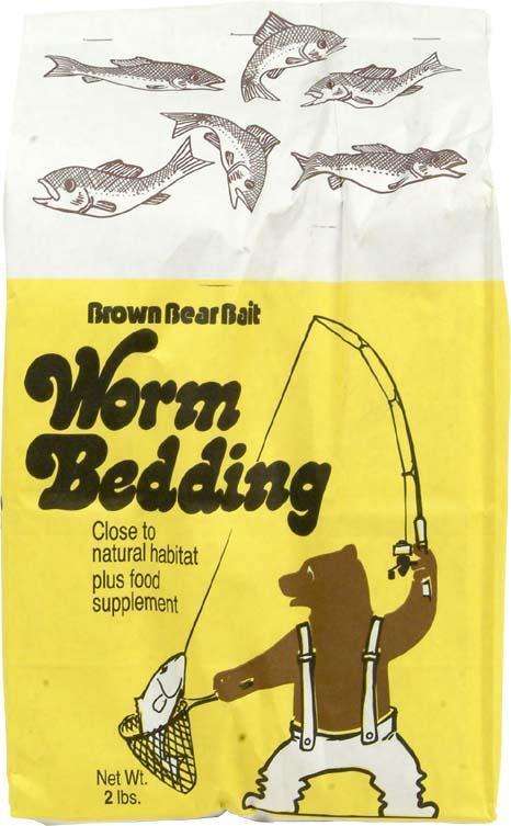 Magic Brown Bear Worm Bedding 4 Pounds - Fresh Bait For Your Fishing ...