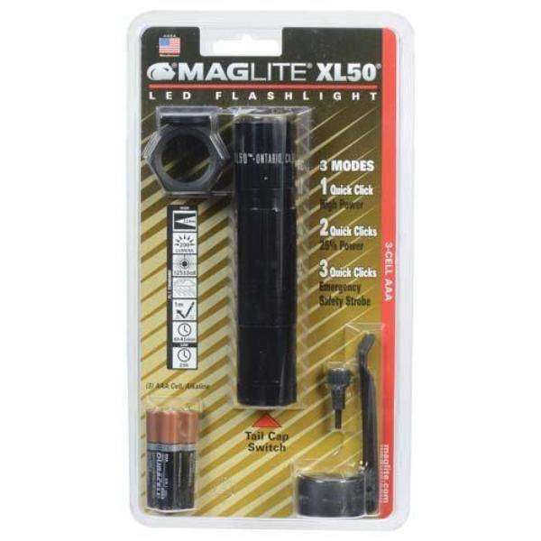 Maglite Xl50 Led Flashlight Package: Tactical Blister Pack Color: Black ...