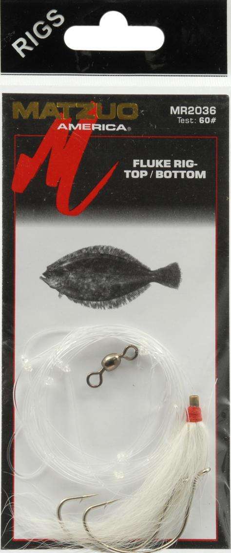 Matzuo Fluke Rig Top/Bottom 2 Piece Hook Size 2 - Spinner/Bucktail Fish ...