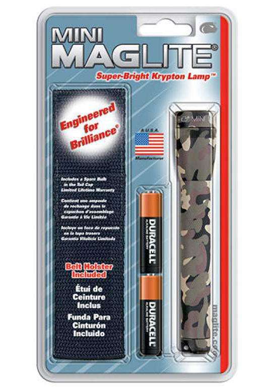 Mini Maglite Camouflage AA Flashlight - Super-Bright Krypton Lamp/Twist ...
