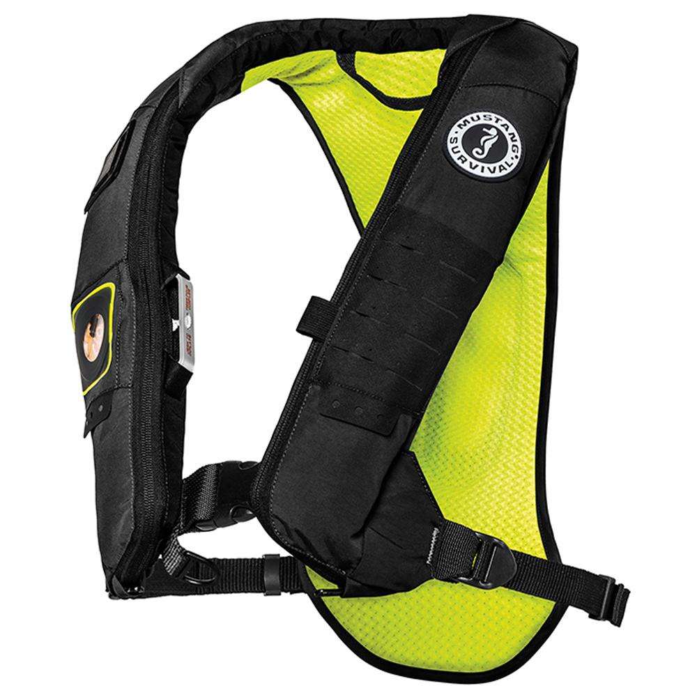 Mustang Black/Fluorescent Elite 28K Inflatable Pfd Automatic Hit ...
