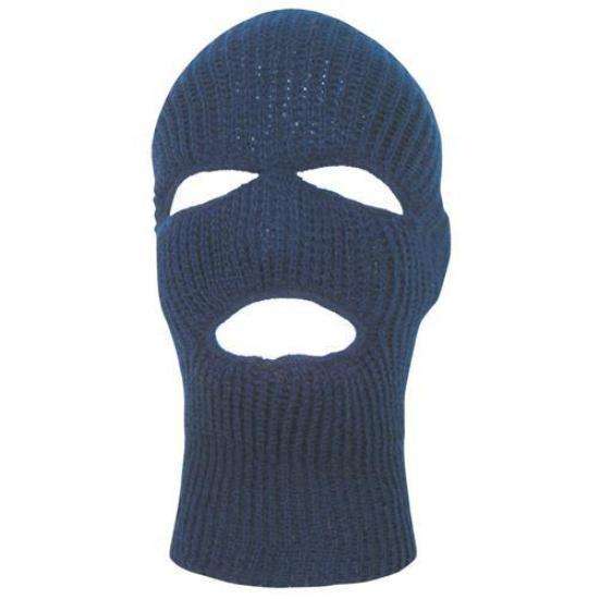 Navy Blue Acrylic 3-Hole Face Mask - USA Made/One Size Fits Most/100% ...