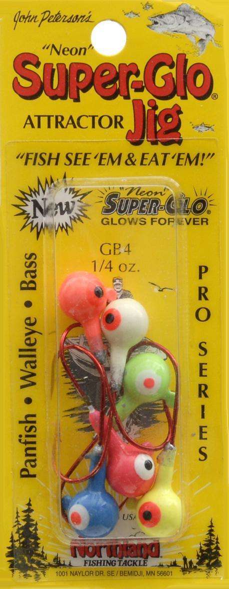 Northland Tackle Assorted Colors Super-Glo Jig 3/8 - Lures Fish Like A ...