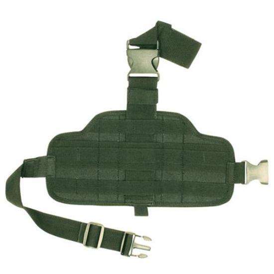 Black Combat MOLLE Tactical Drop Leg Panel - 12.75 x 6.25 ...