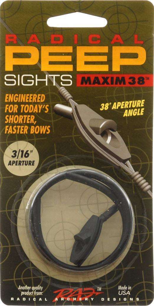 Radical Archery Designs Maxim Peep Sight Self Align 3/16'' -38?? Angled ...